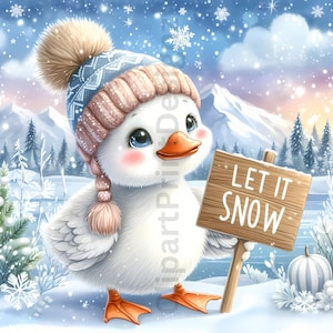 Cute Winter Arctic Animals Clipart Bundle, Festive Watercolor Clip Art ...