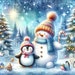 Cute Winter Snowman Clipart Bundle, Watercolor Clip Art Images, 20 High ...