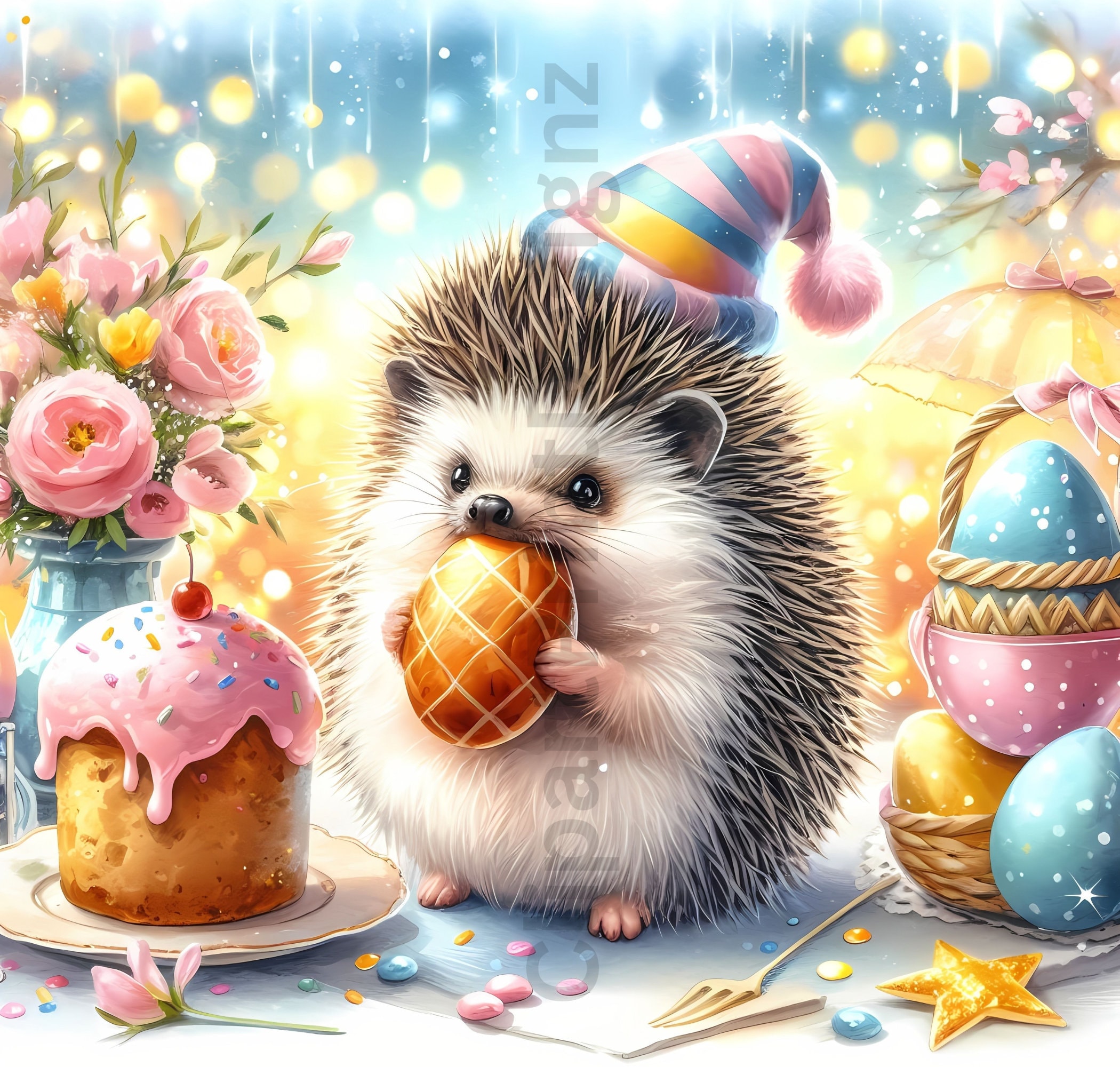 60 Animals and Easter Food Clipart Bundle, High Quality Watercolor ...