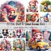 Cute Back to School Gnome Girls Clipart Bundle, Watercolor Gnome Clip ...