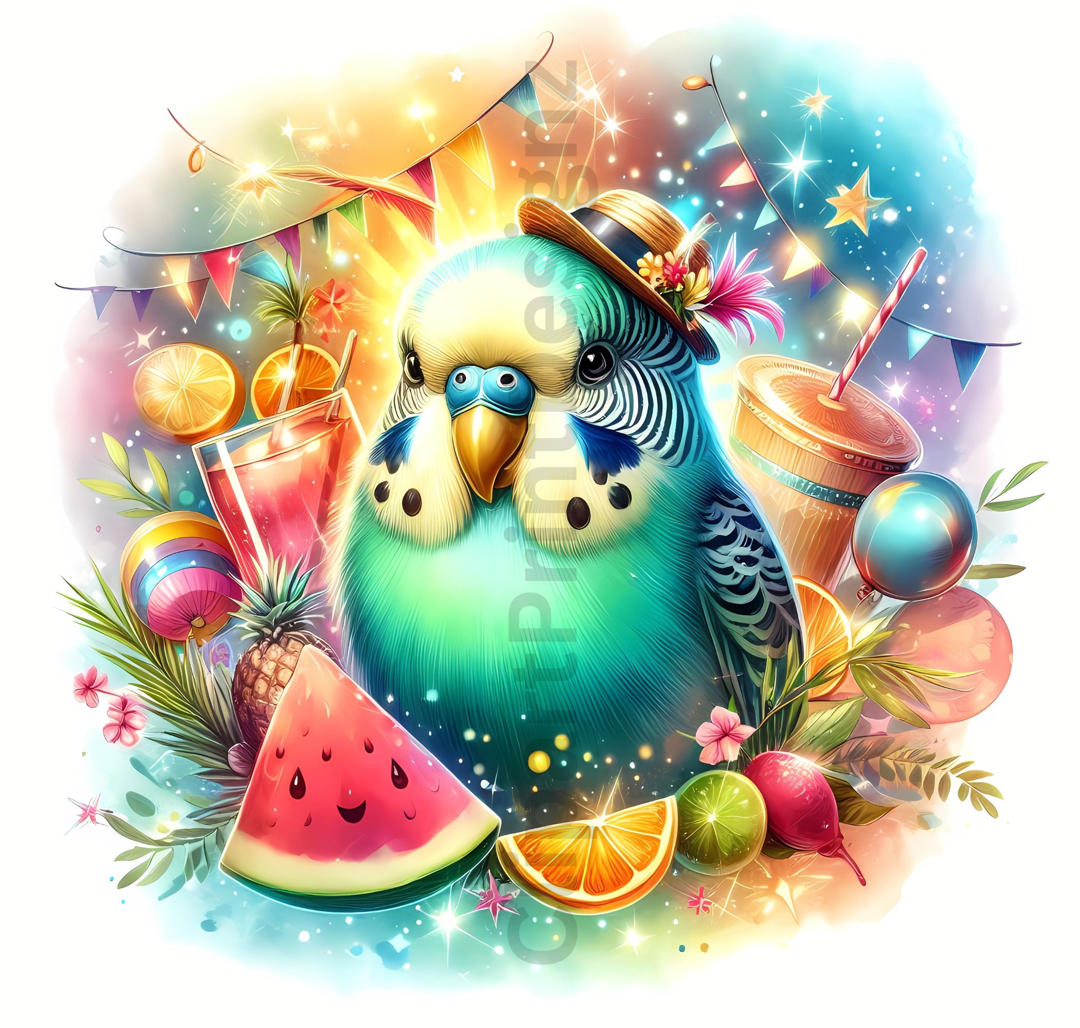 Cute Summer Bird Breeds Clipart Bundle, Watercolor Bird Breed Clip Art ...