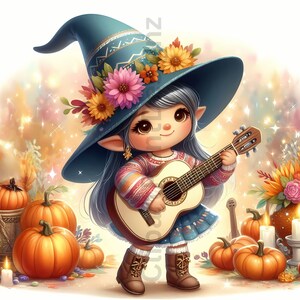 Happy Thanksgiving Figures Clipart Bundle, Watercolor Figurine Clip Art ...