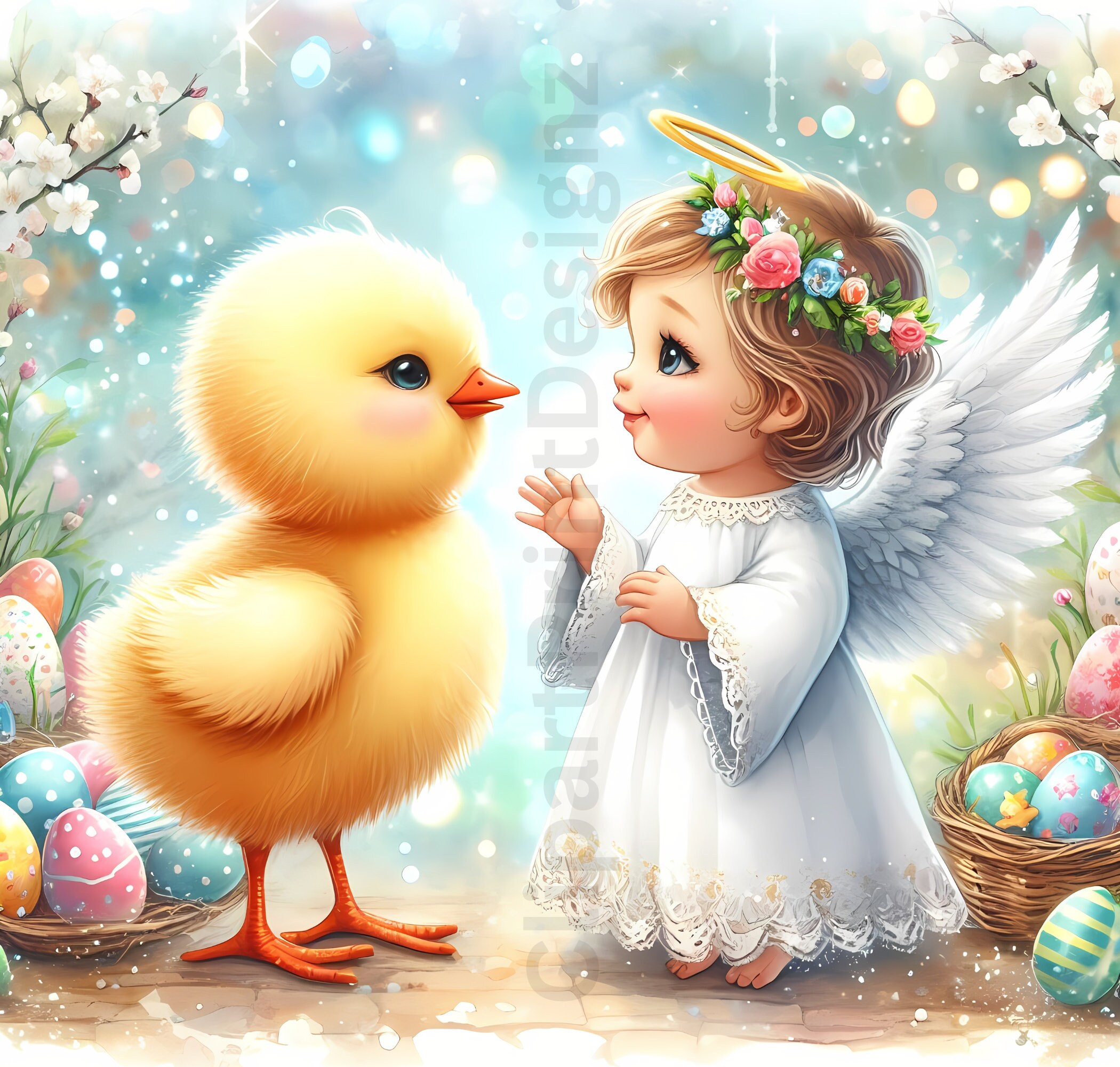 Cute Easter Chicks Clipart Bundle, Watercolor Clip Art Images, 20 High ...