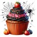 Halloween Cupcakes Clipart Bundle, Watercolor Clip Art Image, High ...