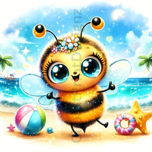 Cute Summer Animals Clipart Bundle, Watercolor Clip Art Images, High ...