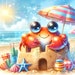 Cute Summer Crabs Clipart Bundle, Watercolor Crab Clip Art Images, High ...