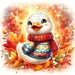 Cute Fall Ducks Clipart Bundle, Watercolor Duck Clip Art Images, High ...