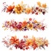 Watercolor Fall Flower Borders, 20 Pngs/jpgs/svgs, Autumn Flowers ...