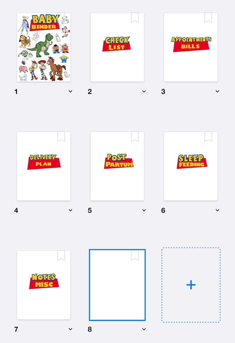 Toy Story Baby Binder - Etsy