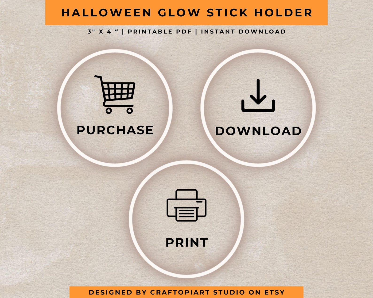 Printable Halloween Glow Stick Holder | Glow Stick Card | Halloween ...