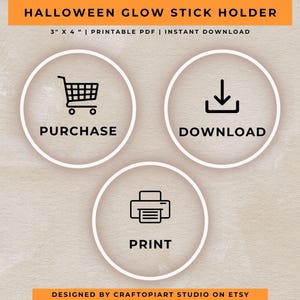 Printable Halloween Glow Stick Holder | Glow Stick Card | Halloween ...