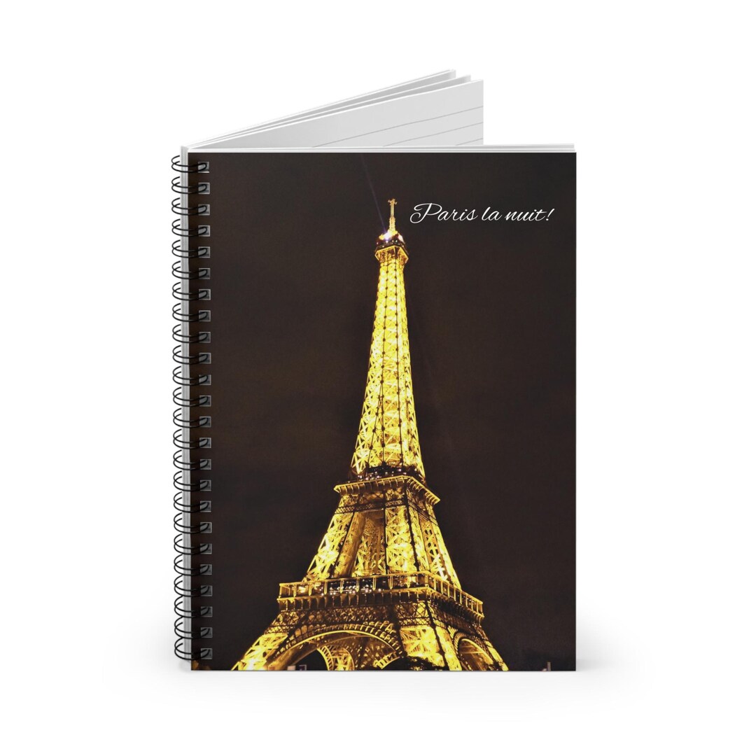 Paris at Night - Spiral Notebook - Ruled Line - Etsy