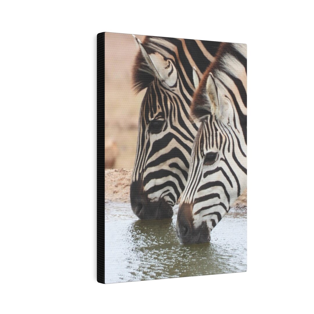 Canvas Tile, Zebra Print, Wall Decor, Wildlife Art, Animal Photography ...