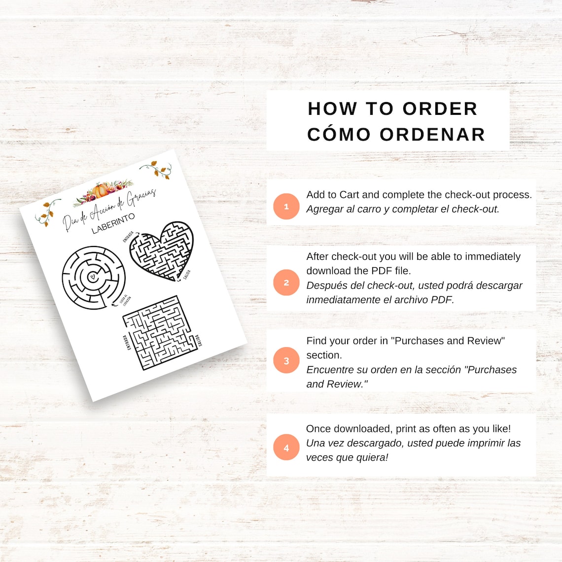 Thanksgiving Printable Games in Spanish, Día Acción De Gracias En ...