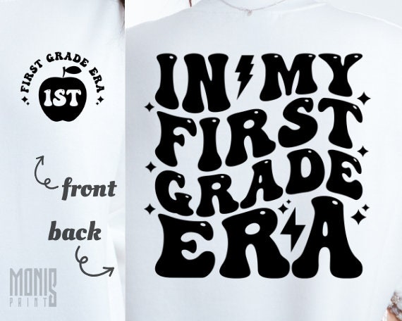 In My First Grade Era SVG PNG PDF 1st Grade Era Svg Groovy First Grade ...