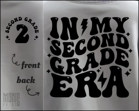 In My Second Grade Era SVG PNG PDF 2nd Grade Era Svg Groovy Second ...