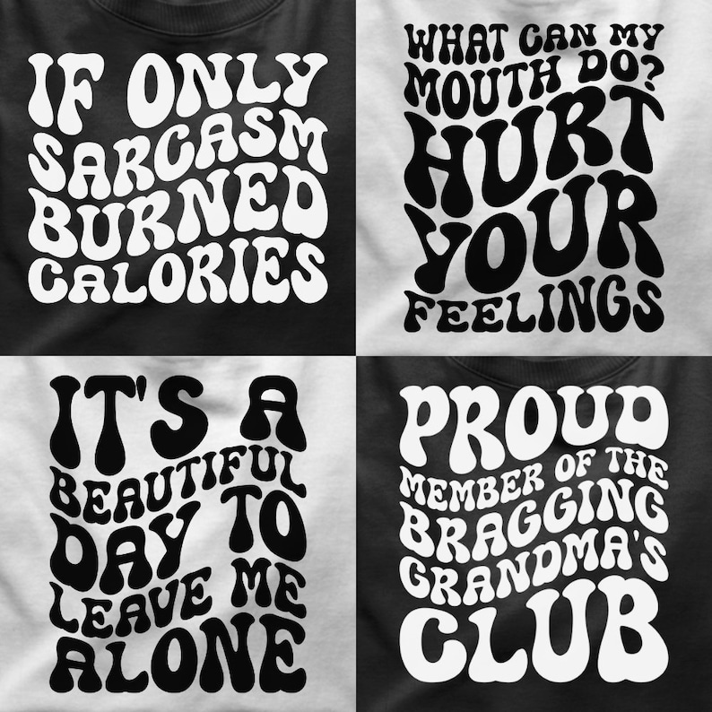 40 Funny Groovy Quotes SVG Bundle Sarcasm Svg Bundle Sarcastic Svg ...