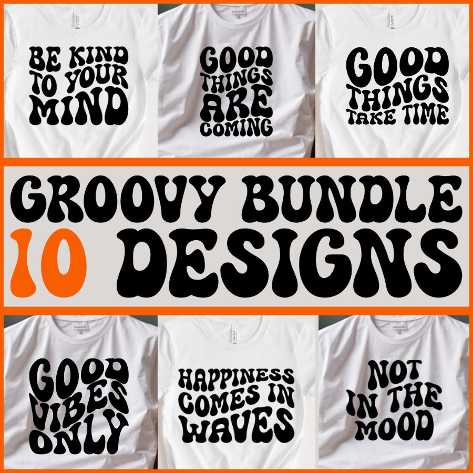 Groovy Text SVG Bundle Wavy Text Svg Bundle Groovy Quote Svg Bundle ...
