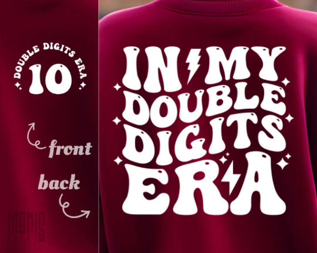 In My Double Digits Era SVG PNG PDF 10 Year Old Girl Svg Double Digits ...