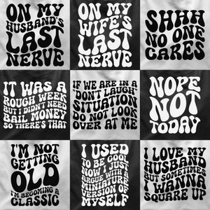 40 Funny Groovy Quotes SVG Bundle Sarcasm Svg Bundle Sarcastic Svg ...