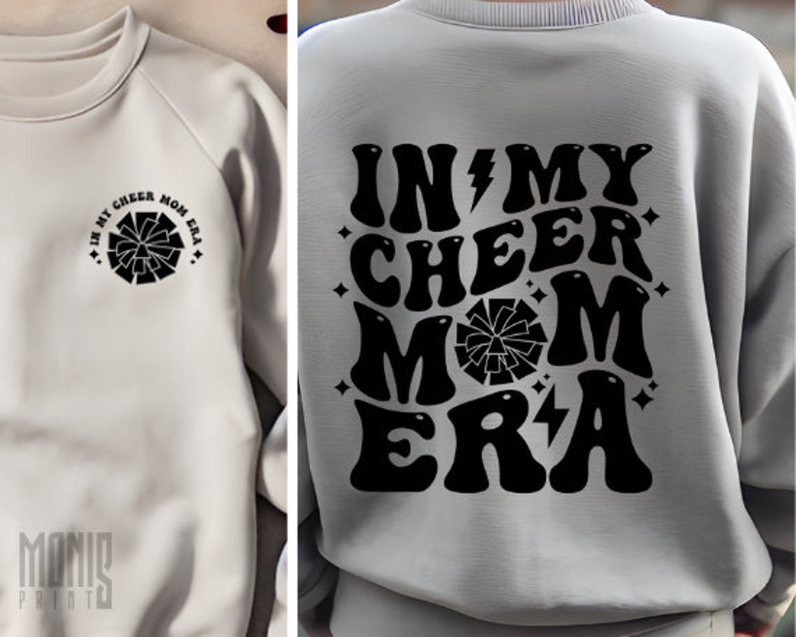 In My Cheer Mom Era SVG PNG PDF Cheer Mama Svg Cheer Front and Back Svg Mom Era Svg Cheerleader ...