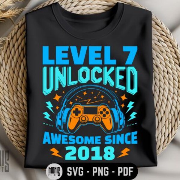 Level 7 Unlocked Svg - Etsy