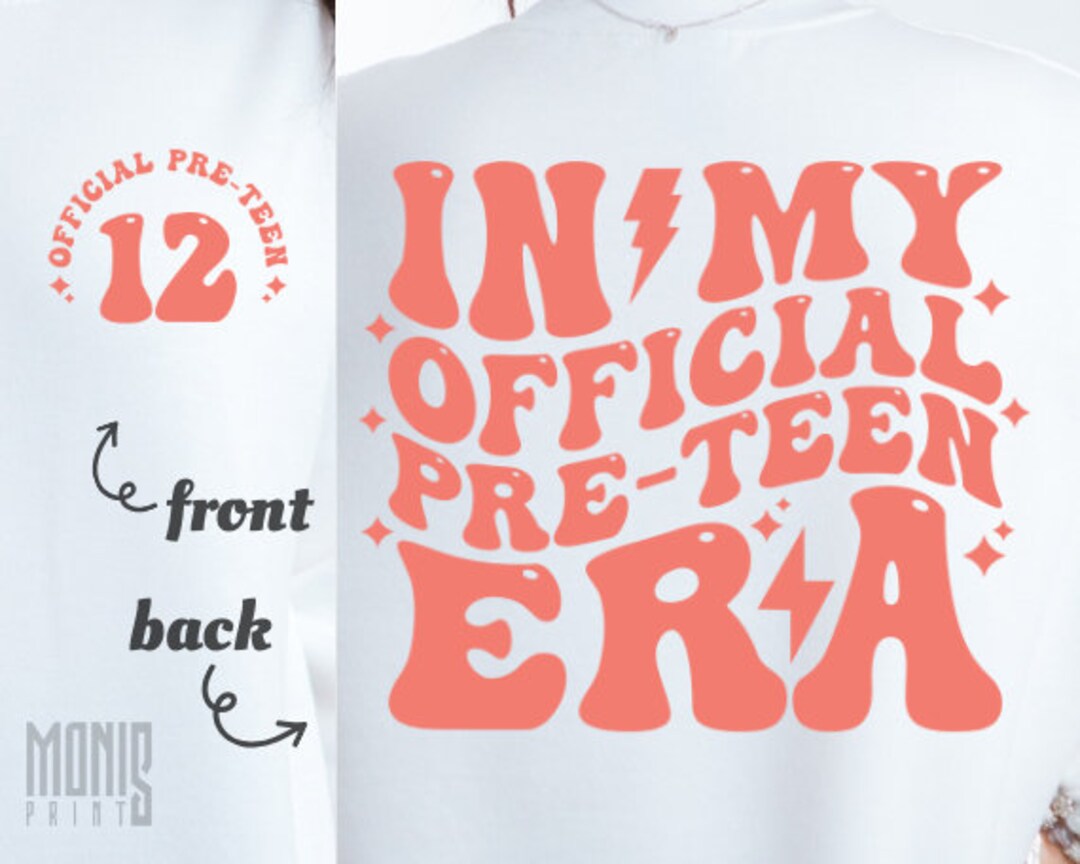 In My Official Pre-teen Era SVG PNG PDF Pre Teenage Svg 12 Year Old Svg ...