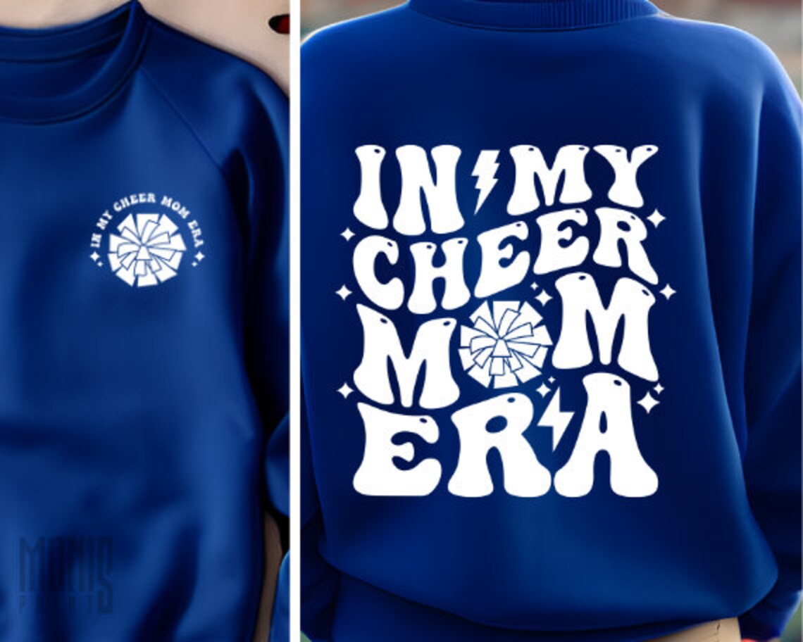 In My Cheer Mom Era SVG PNG PDF Cheer Mama Svg Cheer Front and Back Svg Mom Era Svg Cheerleader ...