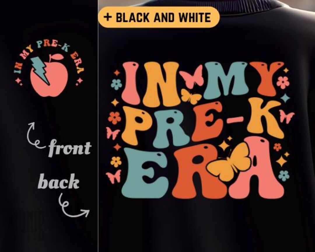 In My Pre-k Era SVG PNG PDF Hello Pre K Png Preschool Shirt Png Pre-k ...