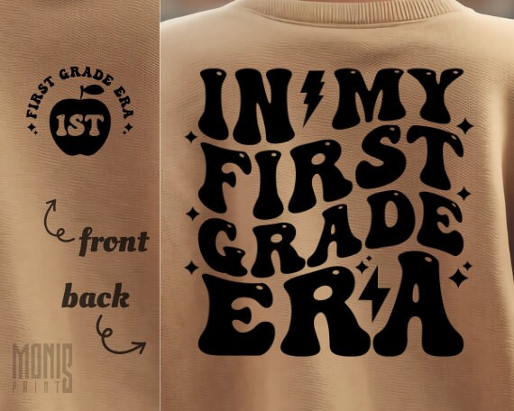 In My First Grade Era SVG PNG PDF 1st Grade Era Svg Groovy First Grade ...