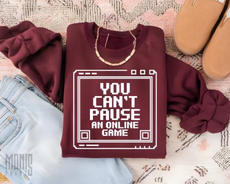 You Cant Pause an Online Game SVG PNG PDF Gaming Svg Funny Gamer Svg ...