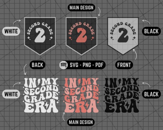 In My Second Grade Era SVG PNG PDF 2nd Grade Era Svg Groovy Second ...