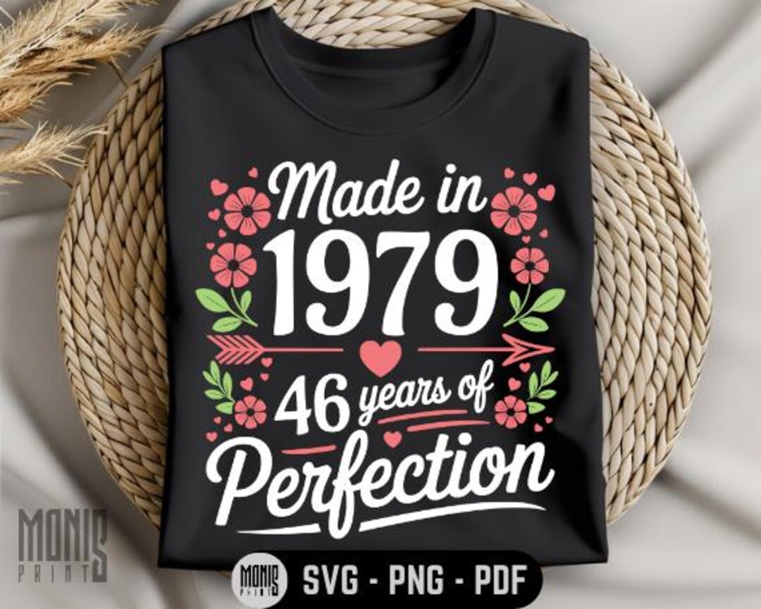 Made in 1979 46 Years of Perfection SVG PNG PDF Vintage 1978 Svg ...