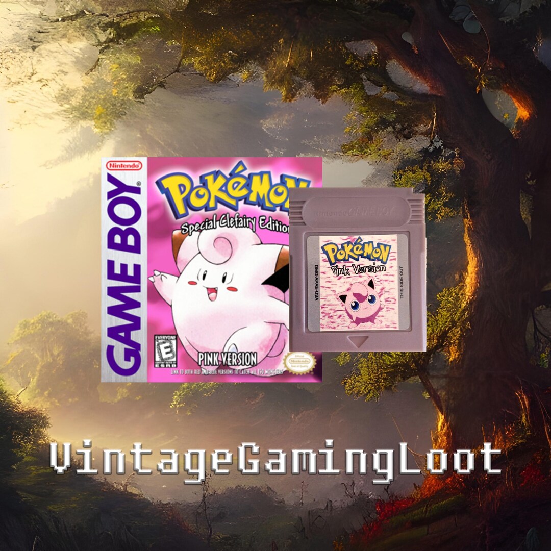 Pokemon Pink GBC Nintendo Gameboy Color Cartridge - Etsy
