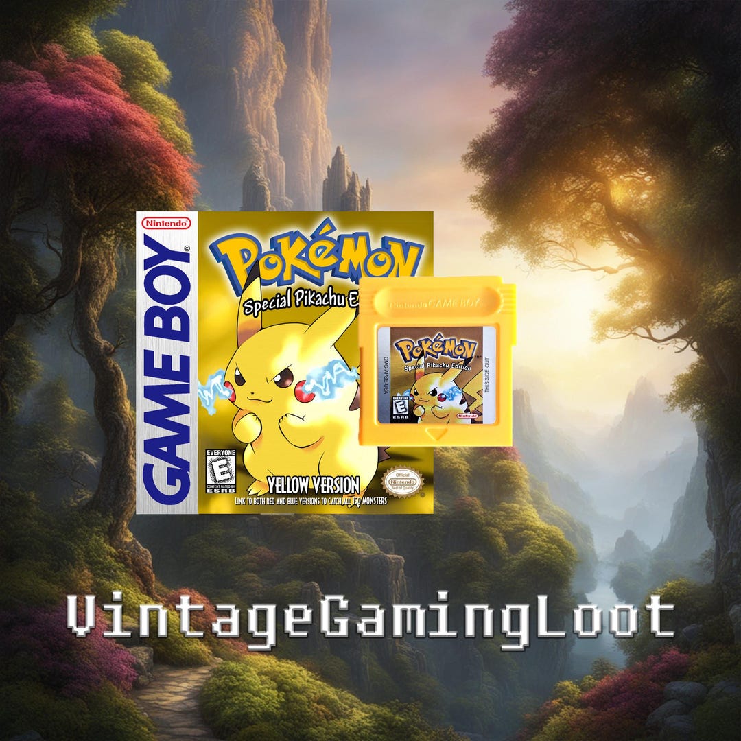 Pokemon Yellow Version GBC - Nintendo Gameboy Cartridge - Etsy