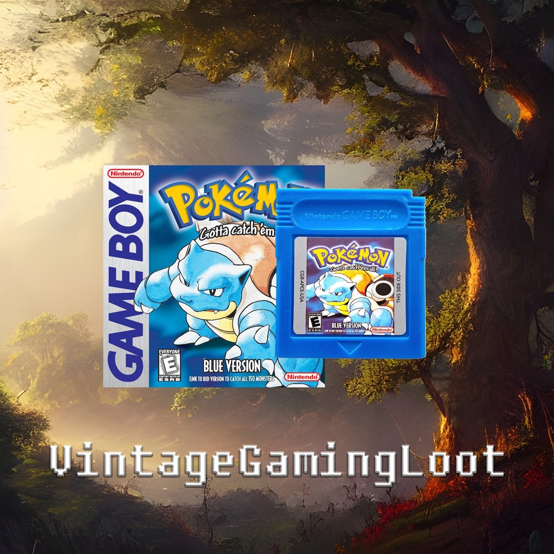 Pokemon Blue Version GBC Nintendo Gameboy Color Cartridge - Etsy