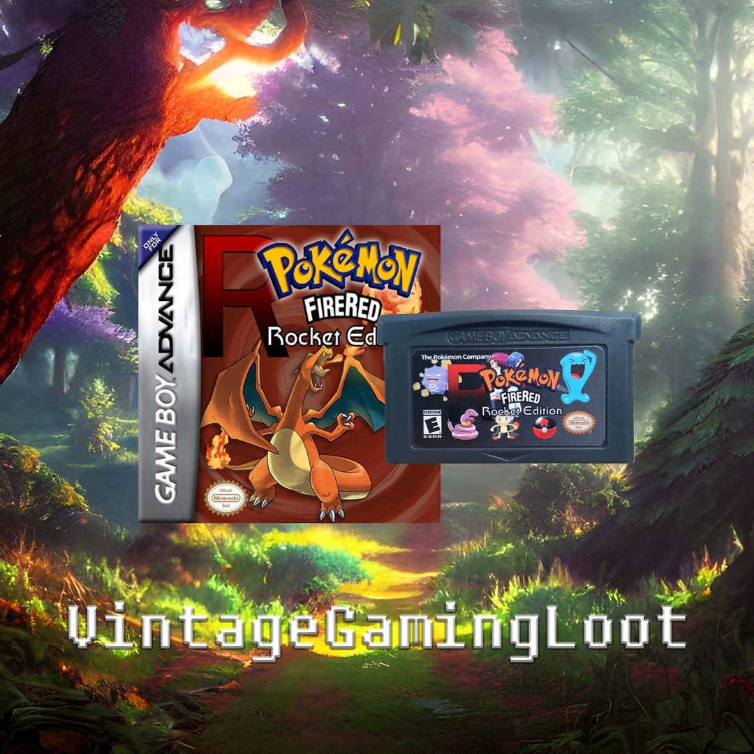 Pokemon Fire Red Rocket Nintendo Gameboy Advance GBA Video Game - Etsy