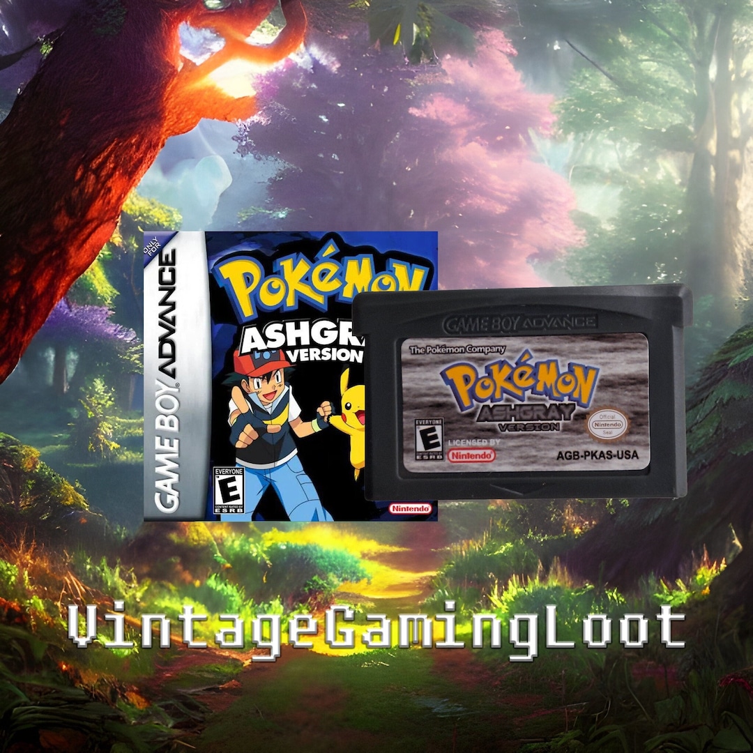 Pokemon Ash Grey GBA Nintendo Gameboy Advance Cart. Fast Free UK P&P - Etsy