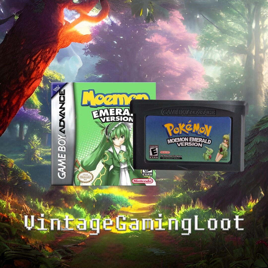 Pokemon Moemon Emerald Nintendo Gameboy Advance Cartridge. - Etsy