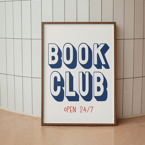 Book Club Poster - Etsy