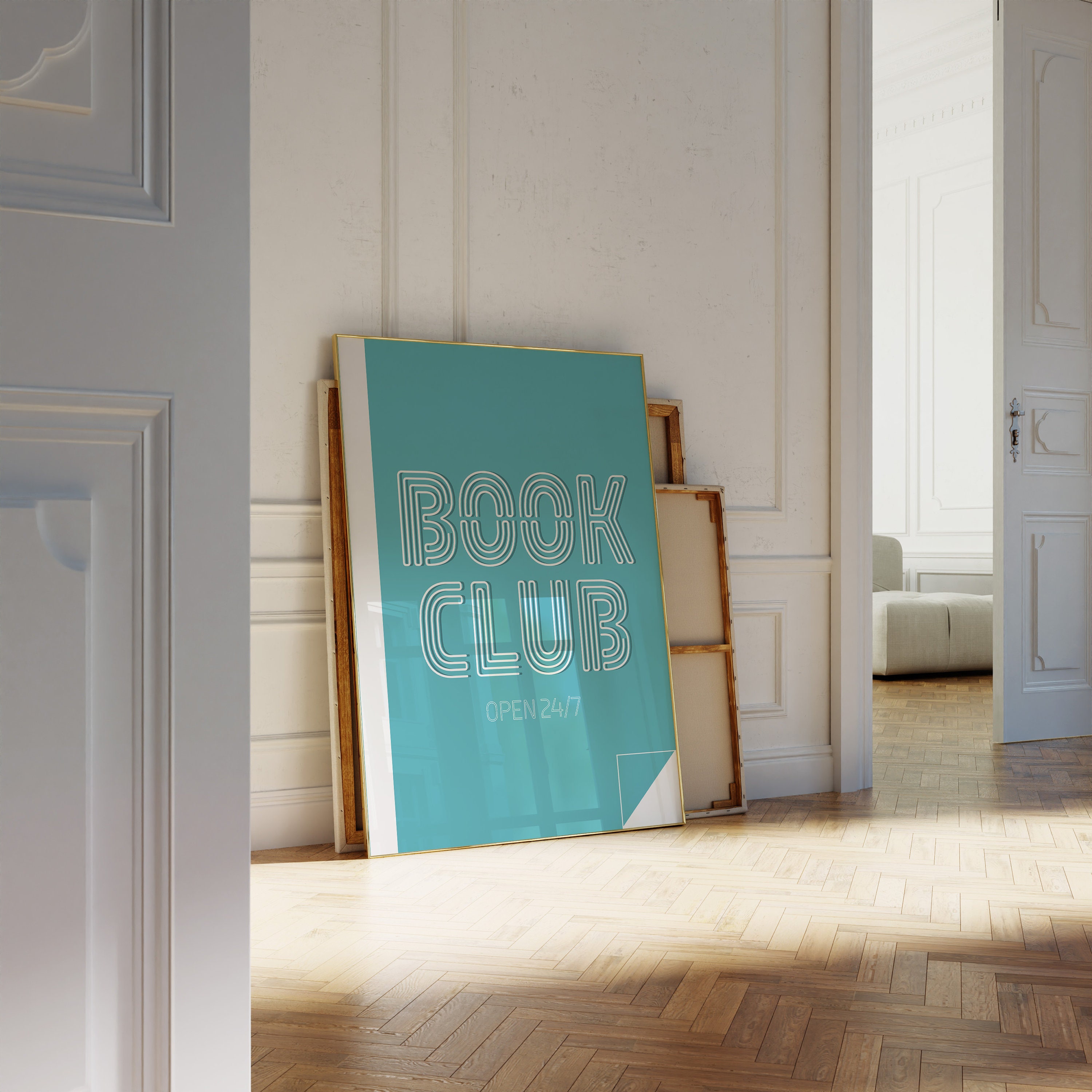 Book Club Print Books Wall Art, Book Themed Decor, Retro Dorm Bedroom ...