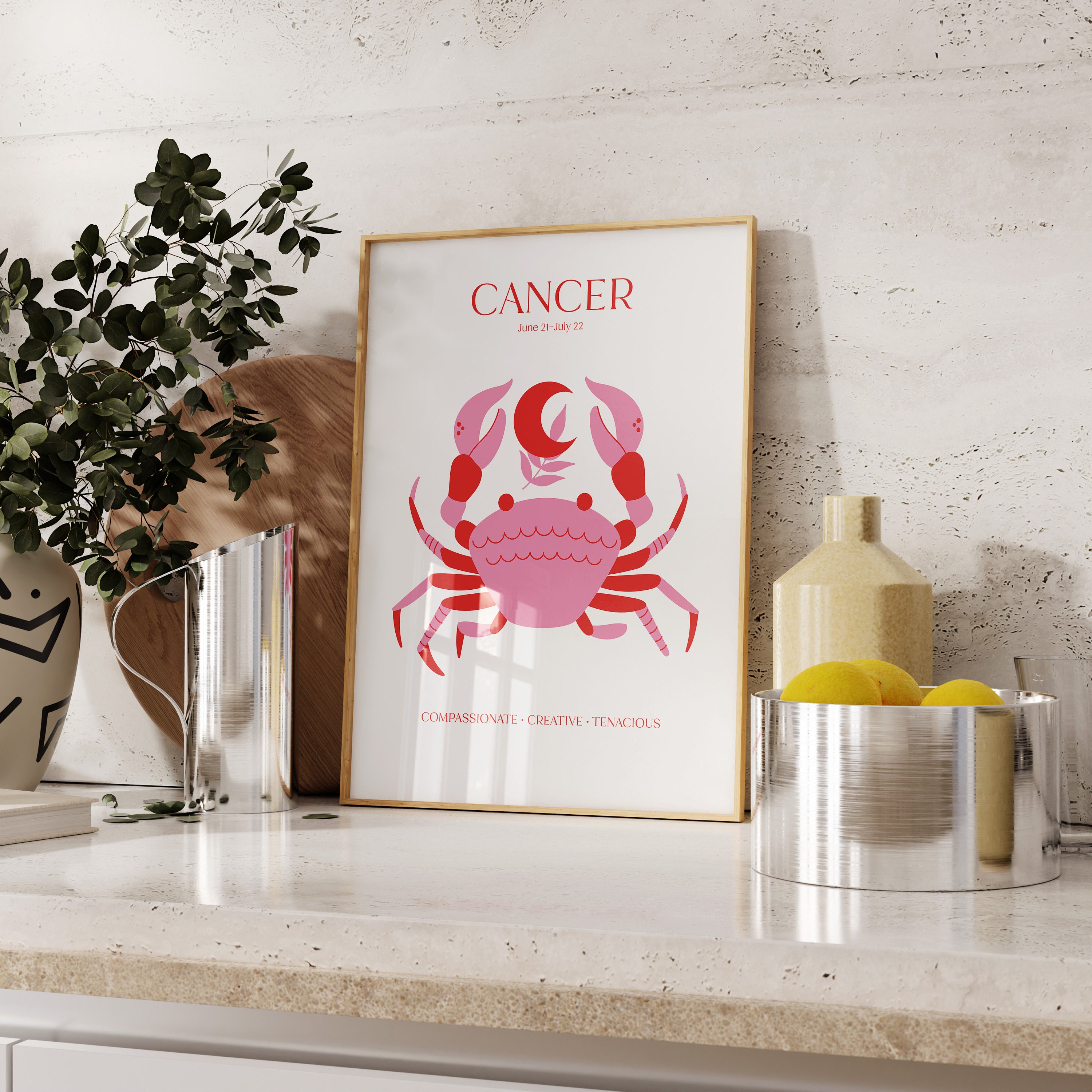 CANCER POSTER Print, Cancer Zodiac Gift, Astrology Print Poster, Gift ...