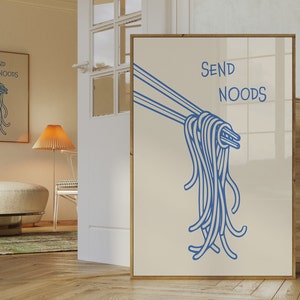 Send Noods Wall Art Aesthetic Kitchen Print Digital Download Printable ...
