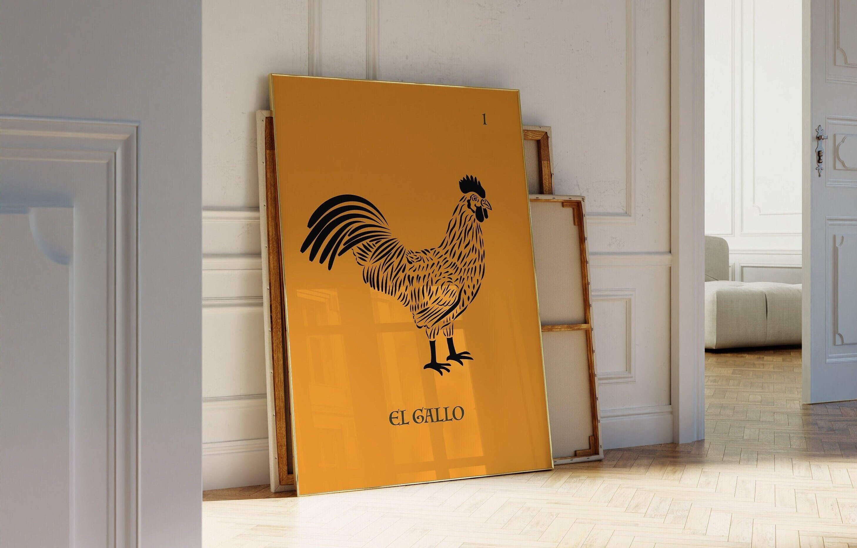 El Gallo Print Loteria Art Digital Print Vintage Poster Mexico Art ...