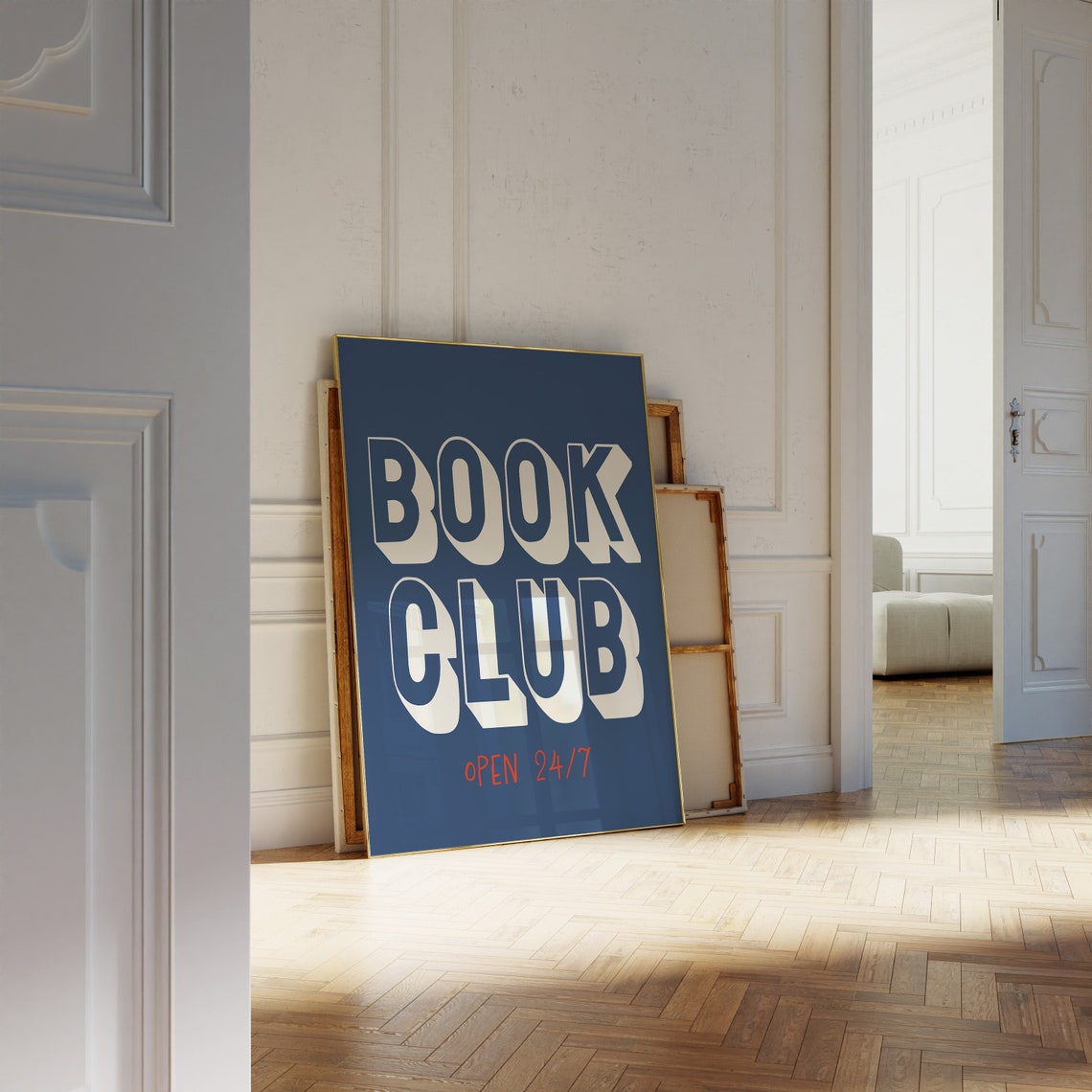 Book Club Print Books Wall Art, Book Themed Decor, Retro Dorm Bedroom ...