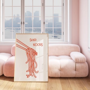 Send Noods Wall Art Aesthetic Kitchen Print Digital Download Printable ...