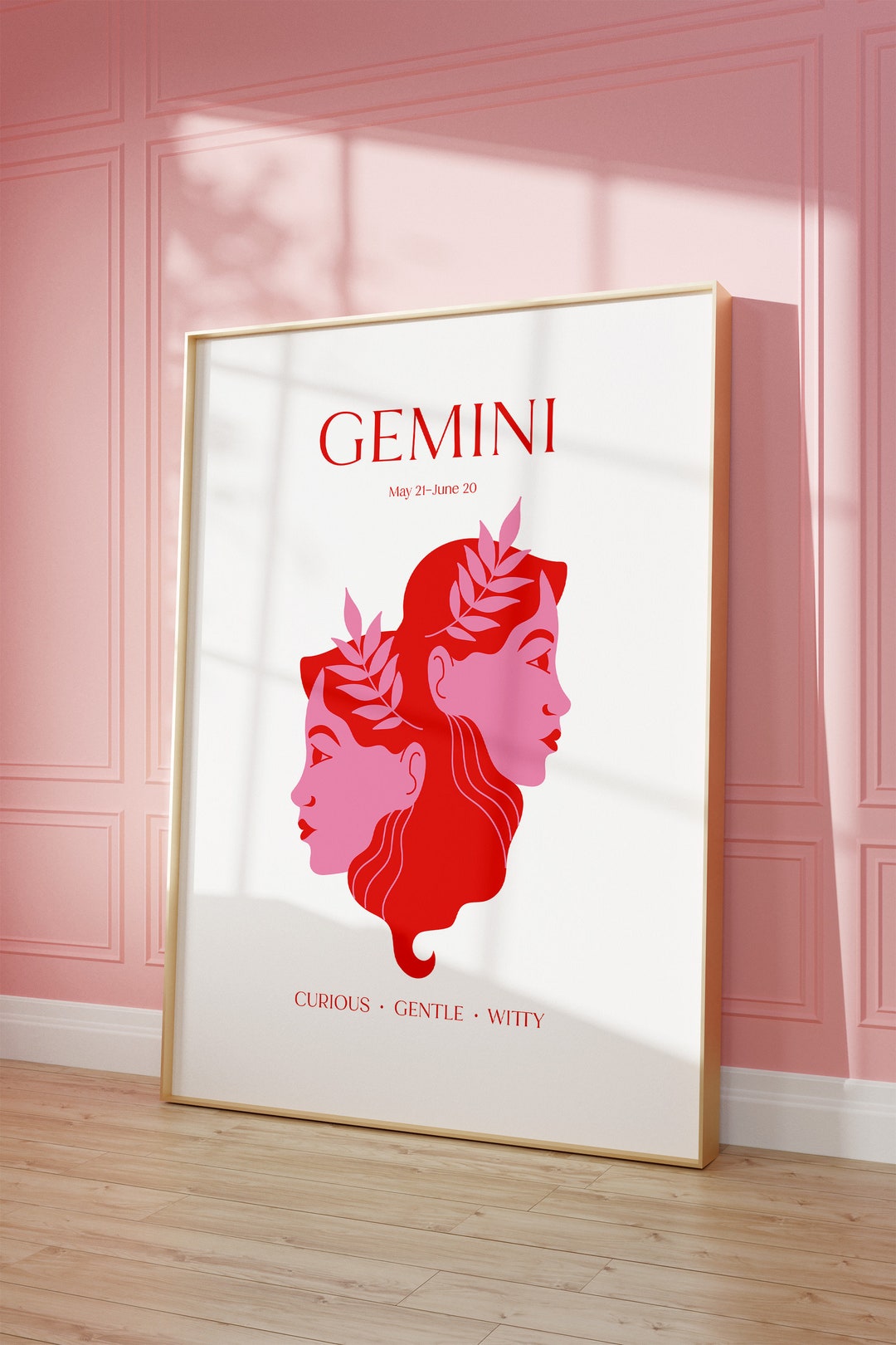 GEMINI Print, Gemini Zodiac Gift, Astrology Print Poster, Gift for ...