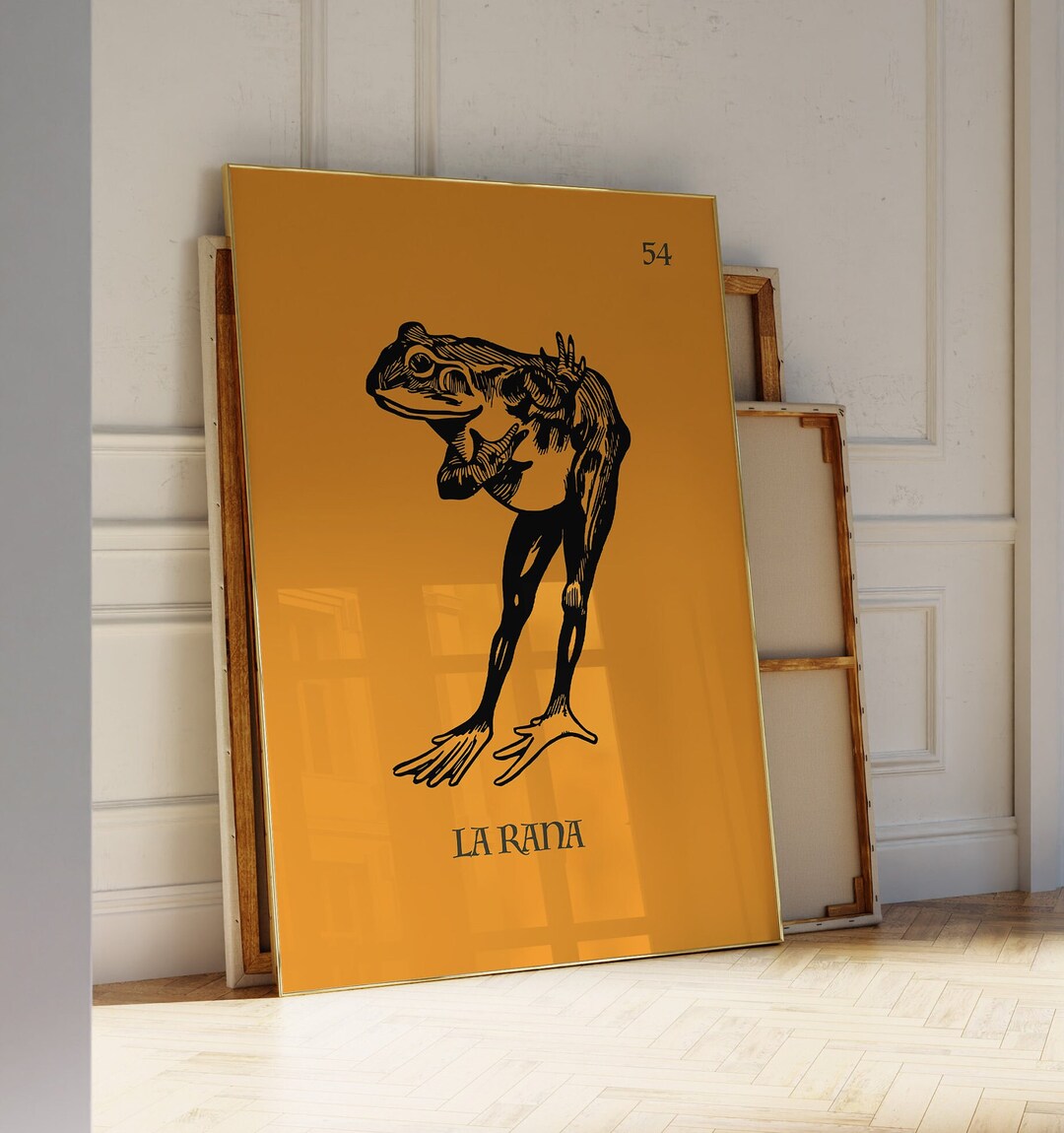 La Rana Print Loteria Art Digital Print Vintage Poster Mexico Art Print ...