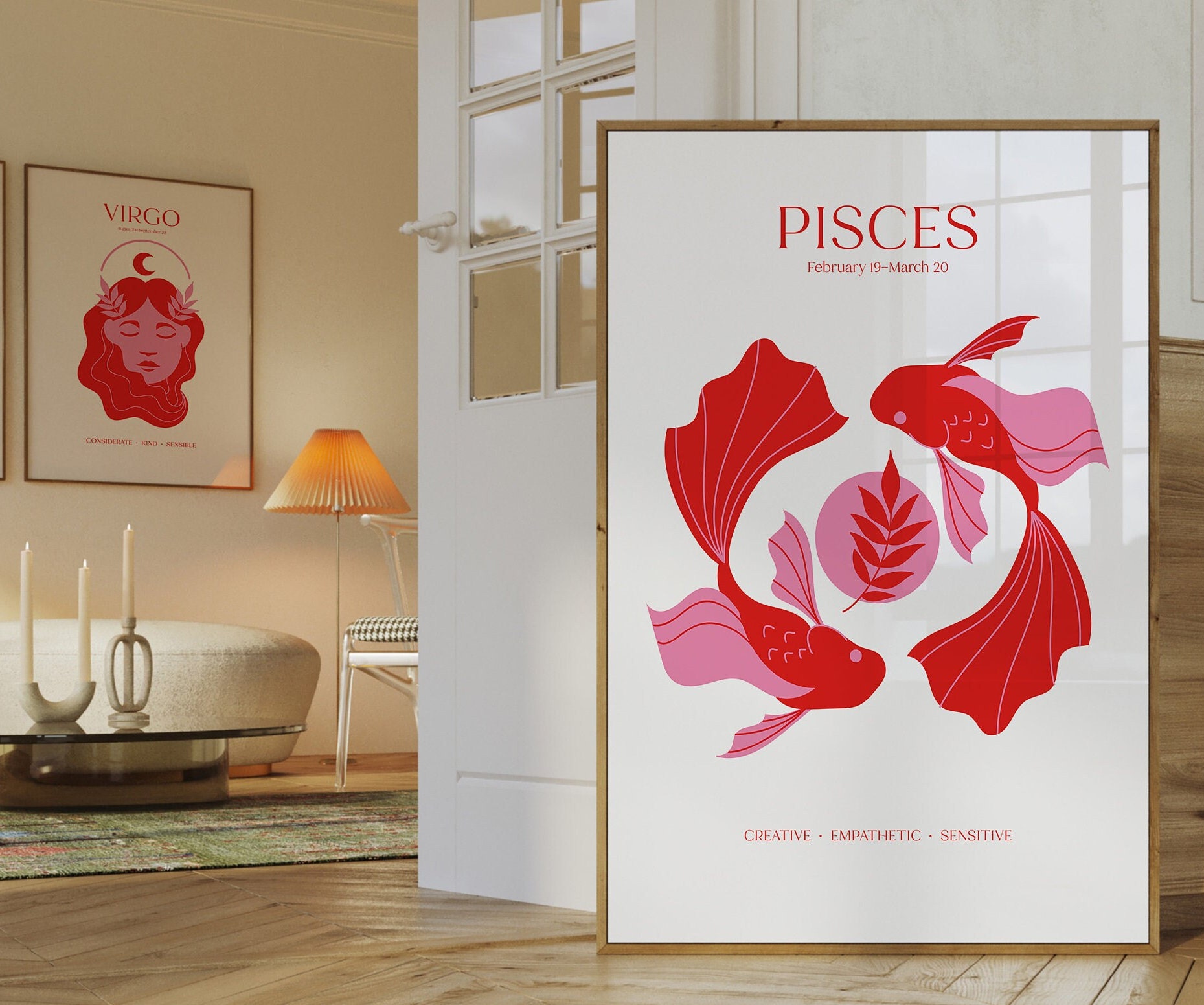 PISCES POSTER Print, Pisces Zodiac Gift, Astrology Print Poster, Gift for Pisces, Spiritual Wall ...