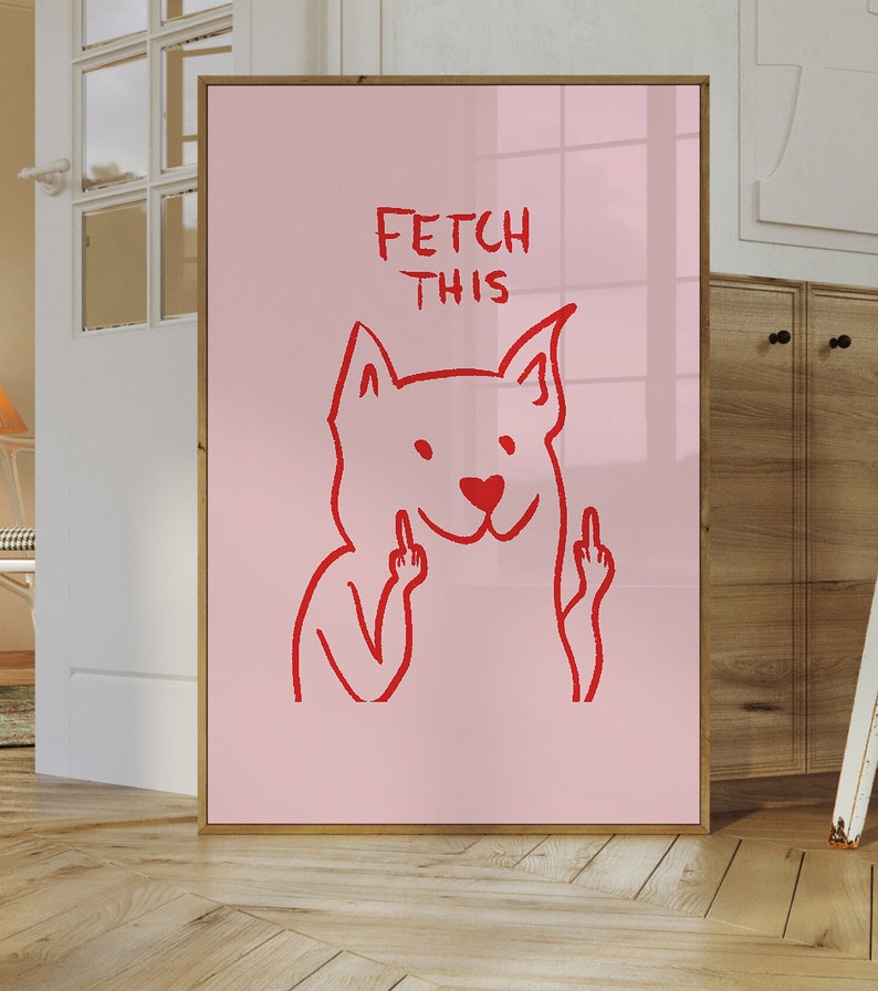 Fetch This Pink Digital Download Print - Etsy